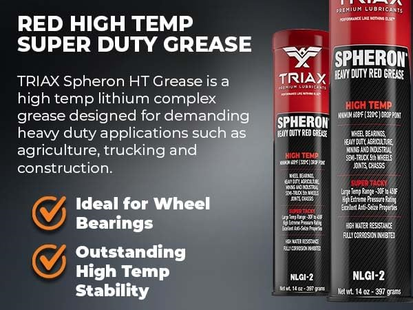 TRIAX+Spheron+Grease+Super+Heavy+Duty+Red+High+Temp+Ultra+Tacky+Extreme ...