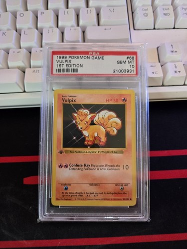 PSA 10 Gem Mint 1999 1st Edition Pokemon Game Base Set Vulpix ...