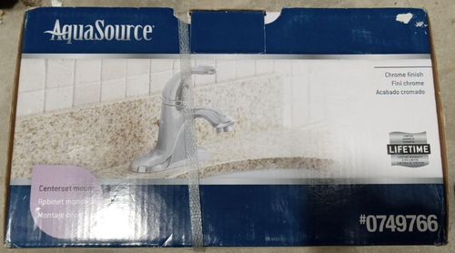Aquasource Bathroom Faucet - Chrome Finish - Water Sense - Centerset #0749766 | eBay