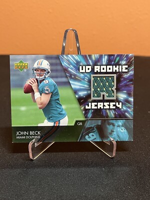 John Beck 2007 Upper Deck UD Rookie Jersey Relic UDRJ-JB Dolphins RC | eBay
