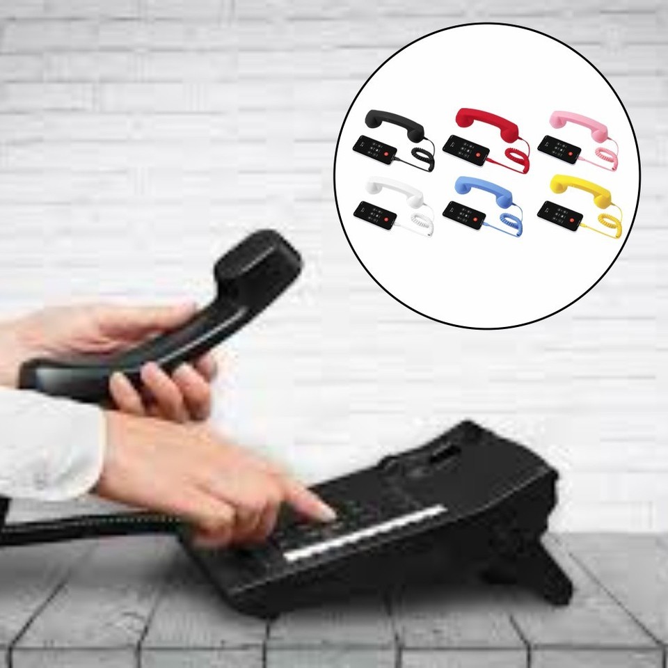 Retro Phone Handset for iPhone Type-C Wired Handsets Landline Handle ...