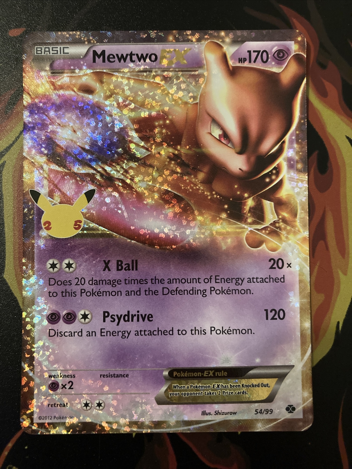 Pokémon TCG Card Mewtwo EX Celebrations Classic Collection 54/99 Ultra ...