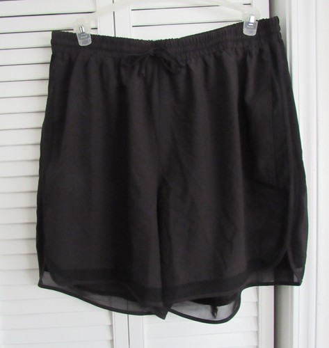 Avenue Black Drawstring Waist Sheer Hem Board Shorts Size 16 *NWTS* | eBay