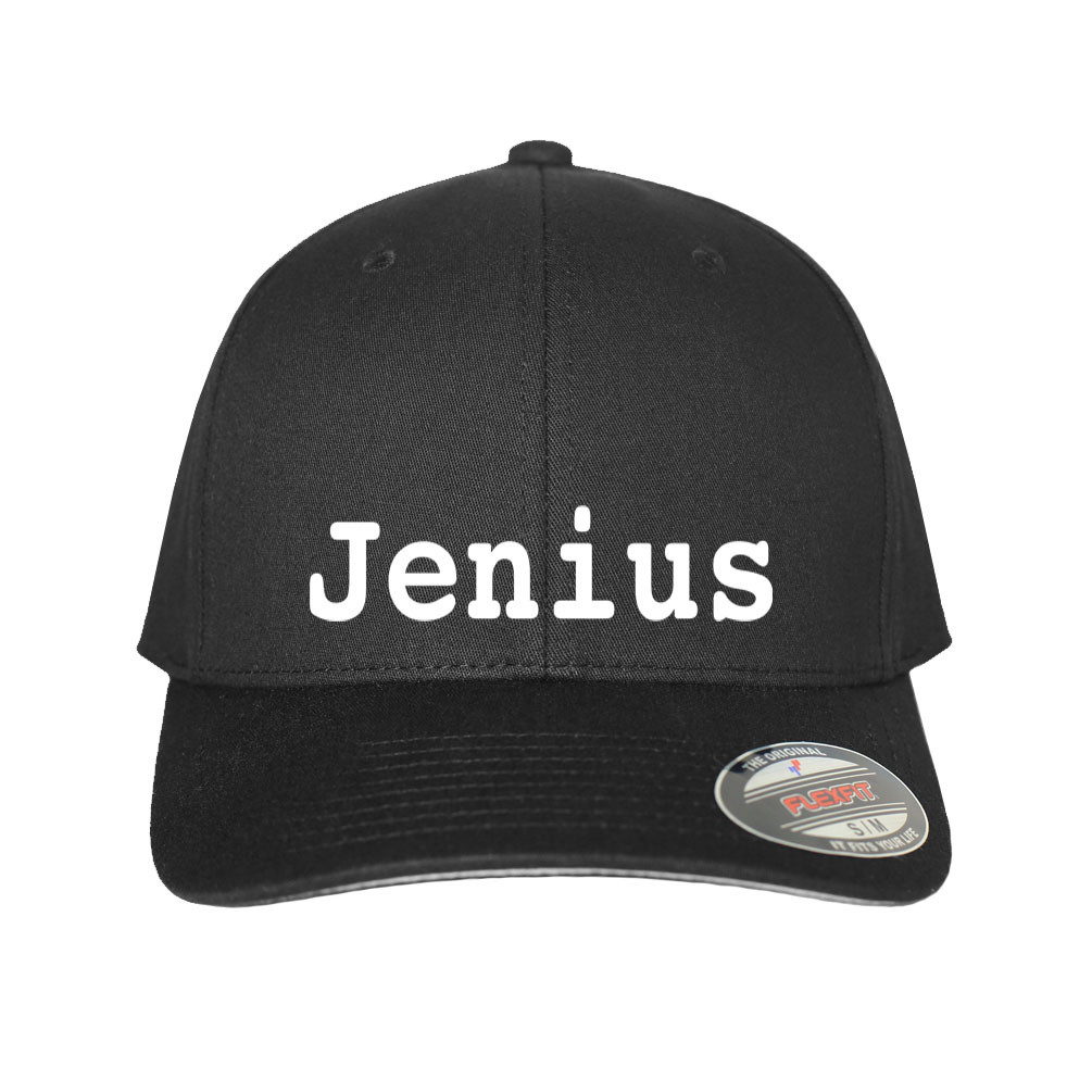 Jenius Flex Fit Hat Round Bill Nerd Geek Baseball College Bday Gift Cap ...