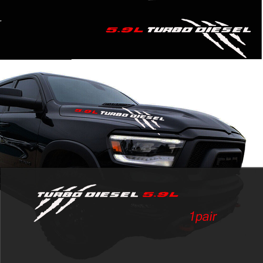 5.9L Turbo Diesel Hood decals sticker Fit to Dodge RAM Truck 1500 2500 ...
