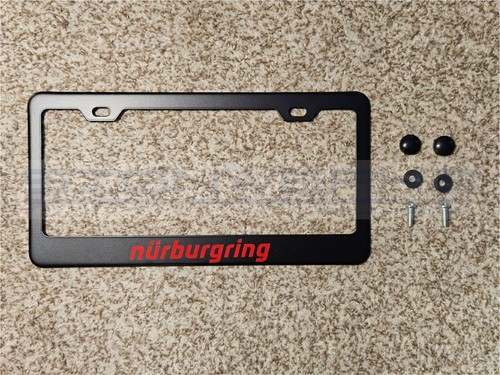 Nurburgring Red Black Stainless Steel US/Canada License Plate Frame | eBay