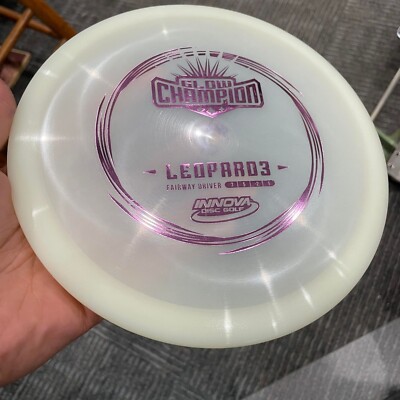 NEW INNOVA GLOW CHAMPION LEOPARD3 DISC GOLF DRIVER GLOW / PINK 166G ...