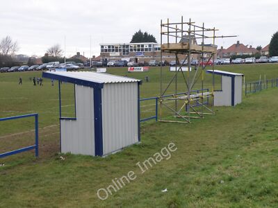 Photo 6x4 Touchline structures at Kettering rugby club A couple of ...