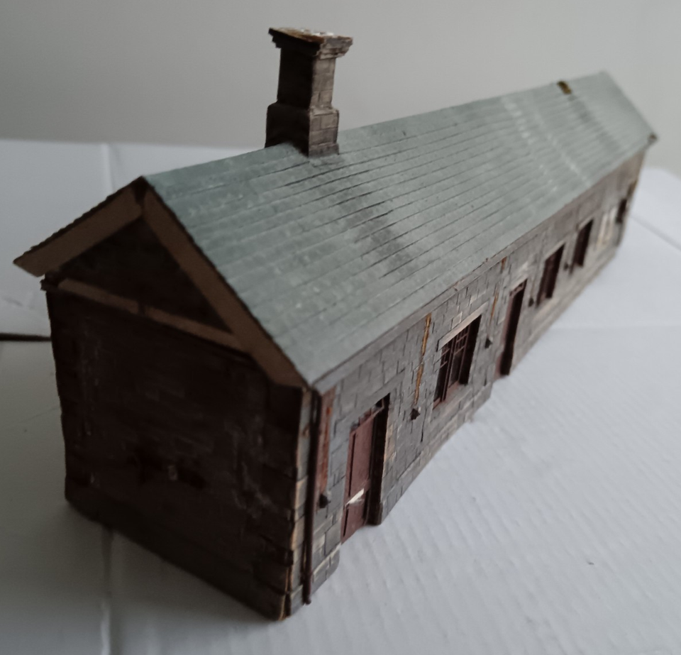 2 x Large OO gauge scratch built station buildings - well made but need ...