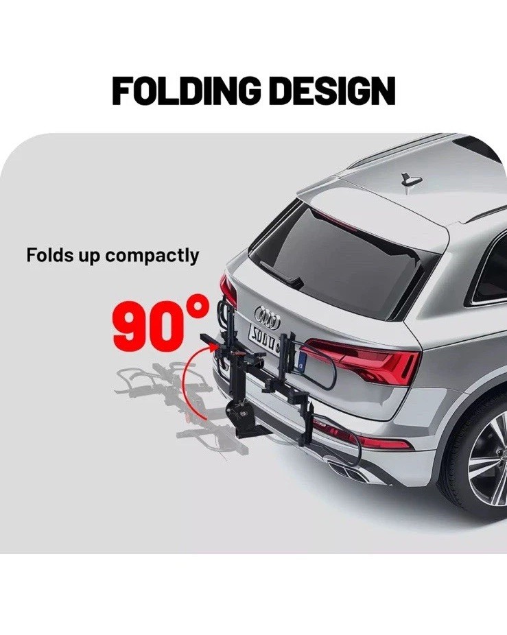Young 200 Lb 2-Bike Rack Hitch Mount Platform Style for Cars Trucks ...