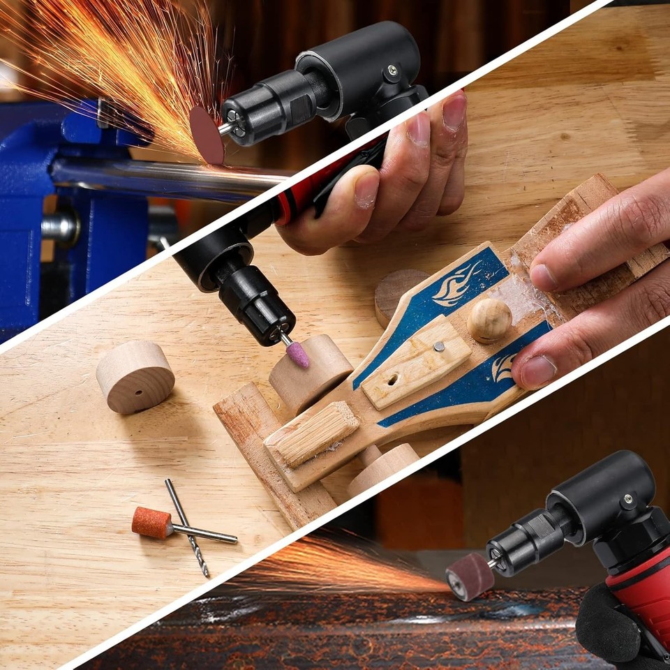 Air Angle Die Grinder, 1/4-Inch Pneumatic Right Angle Die Grinder ...