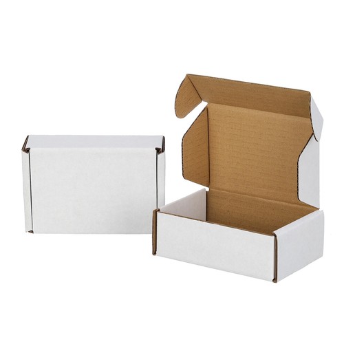 100 Pack 6x4x2 inches Small Shipping Boxes, Kraft Corrugated Cardboard ...