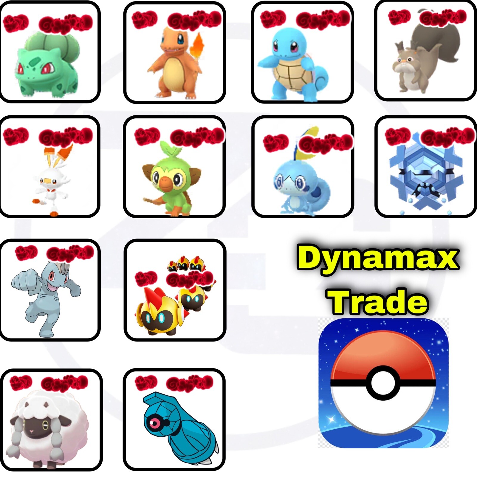 Pokémon Go - Dynamax Pokemons | Charmander Bulbasaur Squirtle Machop ...