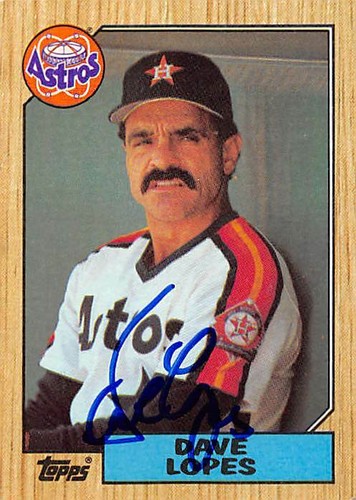 Davey Lopes autographed Baseball Card (Houston Astros, FT) 1987 Topps ...