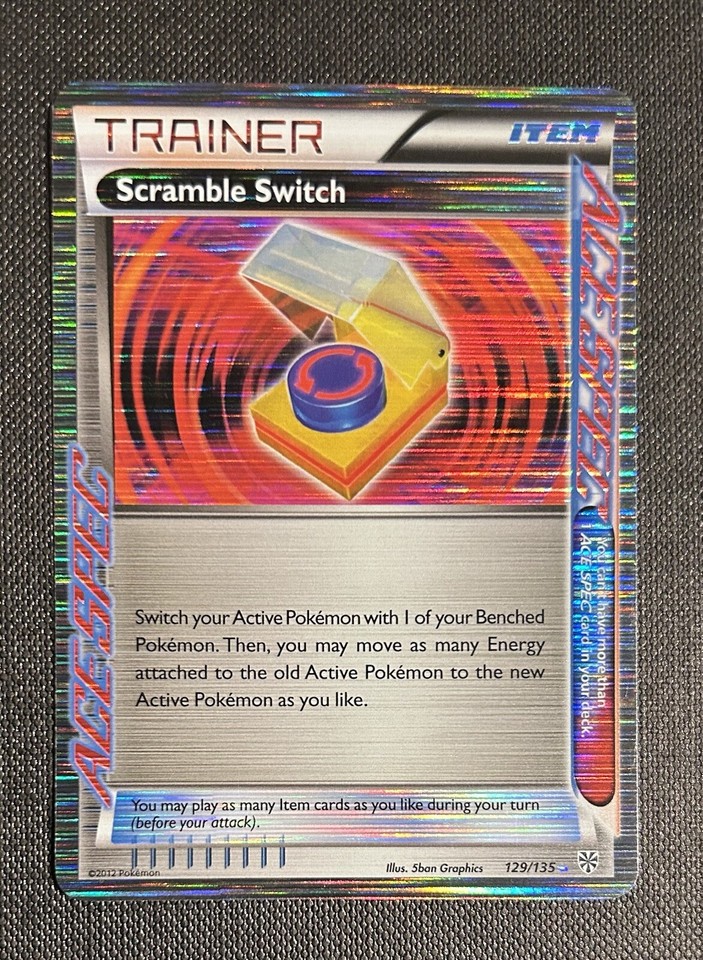 POKÉMON TCG POKEMON TRAINER ITEM SCRAMBLE SWITCH 129/135 HOLO ACE SPEC ...