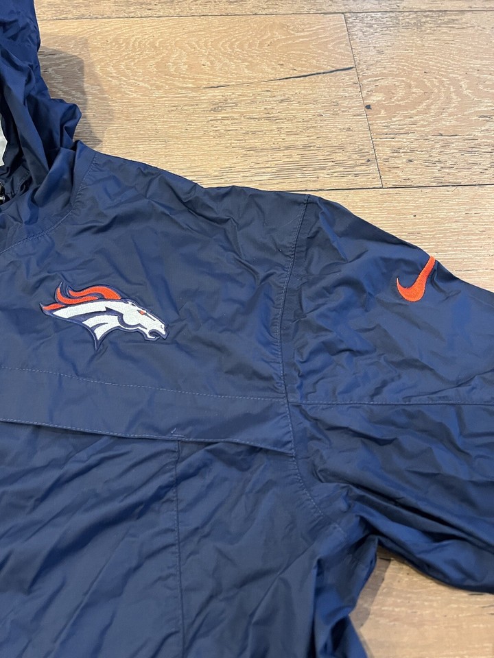 XL Denver Broncos Nike NFL On Field Storm Fit Rain Jacket Navy Made In ...