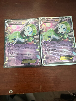 (TWO)POKÉMON TCG MELOETTA EX RC11/RC25 LEGENDARY TREASURES RADIANT ...