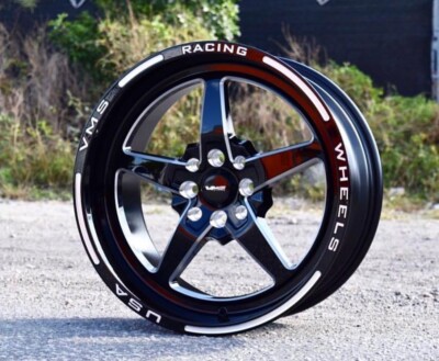 1x 17X8 Black Racing Star 5 Spoke Rims Wheels 4/100 & 4/114.3 ET +35 | eBay