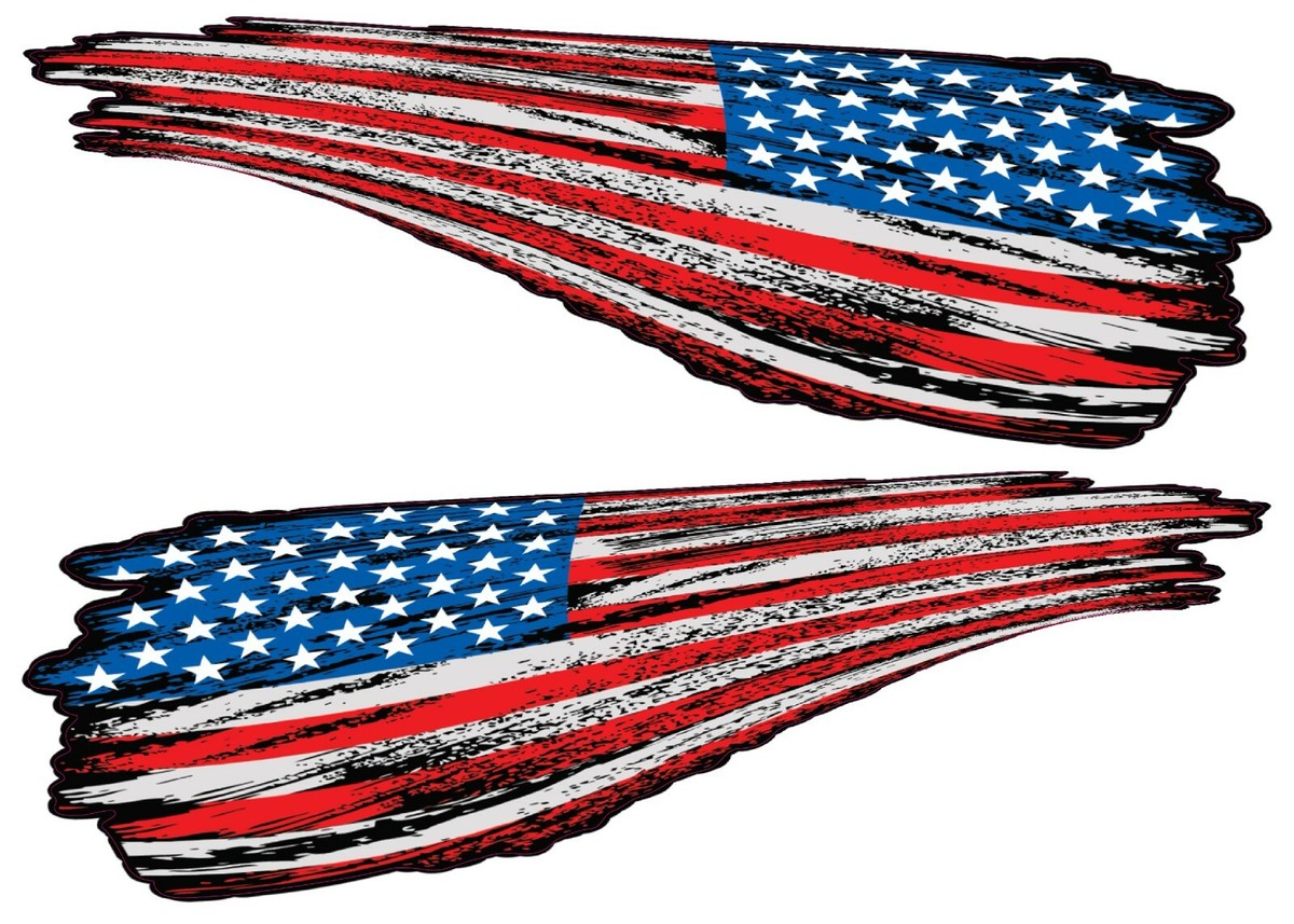 Extra Large American Flag Decals Nostalgia Decals Weathered American