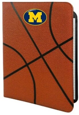 NCAA Michigan Wolverines Basketball Portfolio Notebook Basketball Grain ...