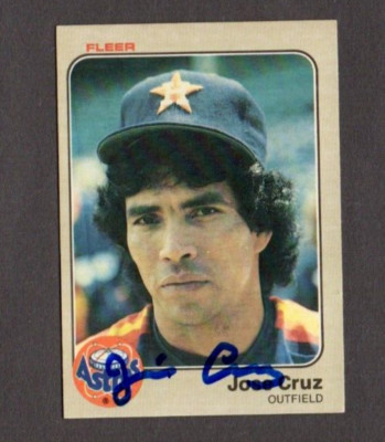 Jose Cruz 1983 Fleer authentic autographed card Astros | eBay