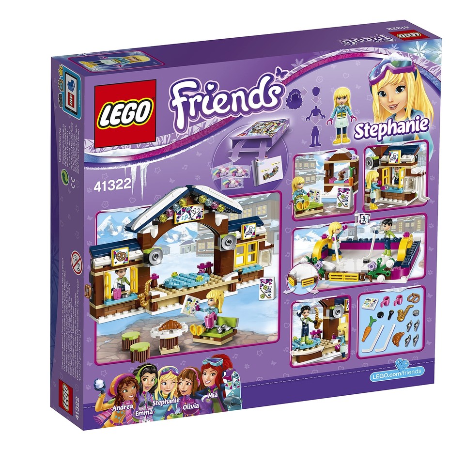 Lego Friends Snow Resort Ice Rink 41322 Nate Stephanie Skating Hockey ...