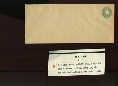 Scott U315 Washington Scarce Stamped Envelope Entire (Lot 799m) UPSS ...