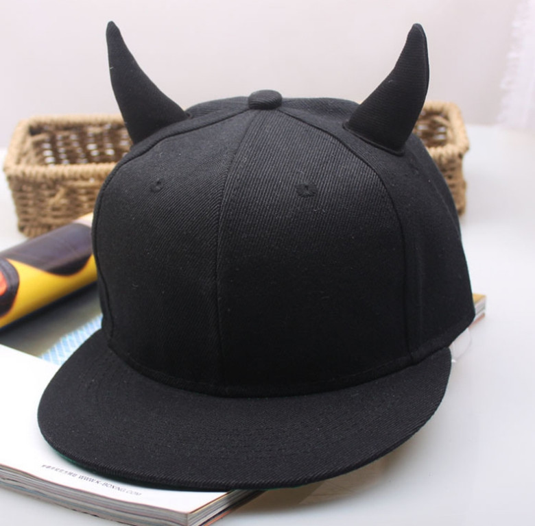 Cool Innovation Horn Hat Flat Along Baseball Cap Hip-Hop Hat Funny ...