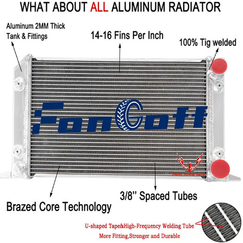 3 Rows Aluminum Radiator Fits VW Scirocco/Pro Stock Style Drag Racing ...