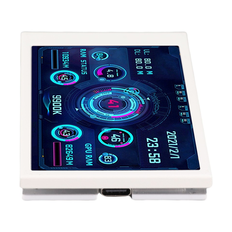3.5in Computer Temp Monitor IPS Full View Display Small Screen For ...