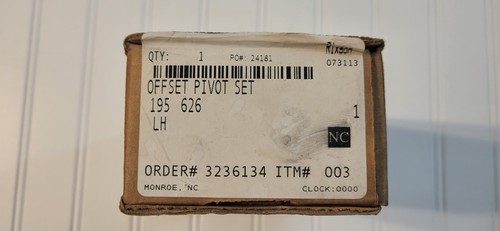 Rixson 195 626 Lh Pivot Hinge, Brass, Full Mortise Mounting, 1 1/16 In ...