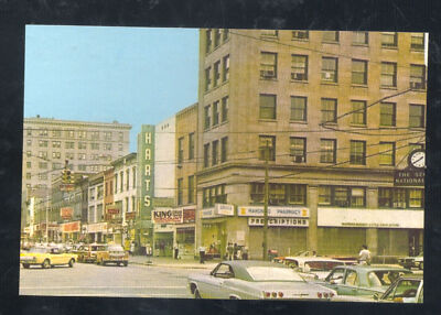 WARREN NEW YORK DOWNTOWN STREET SCENE OLD CARS STORES NY POSTCARD COPY ...