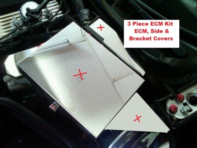 C4 Corvette 1991-1993 Stainless 3 Pc COMPUTER ECM COVER KIT engine ...