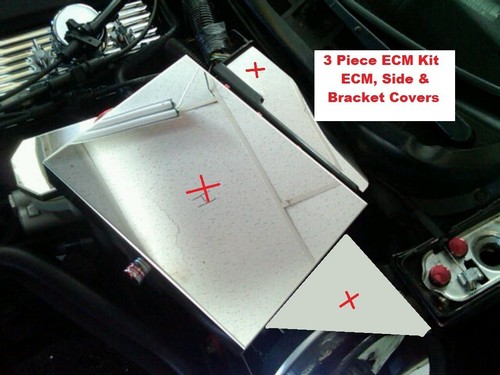 C4 Corvette 1991-1993 Stainless 3 Pc COMPUTER ECM COVER KIT engine ...