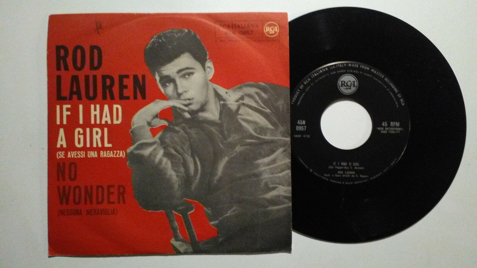 ROD LAUREN IF I HAD A GIRL 7"+PS ITALY RCA ITALIANA US 50'S TEEN POP | eBay
