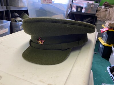 WWII SOVIET RUSSIAN M1941 INFANTRY OFFICER VISOR FIELD CAP W/INSIGNIA ...