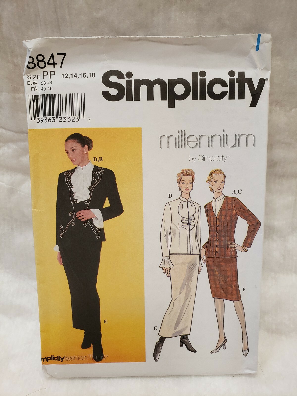 Simplicity 8847 Misses' Jacket, Blouse, and Skirt Size 12 14 16 18 1999 ...
