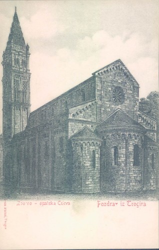 CROATIA Trogir Trogira church litho PC 1900s | eBay