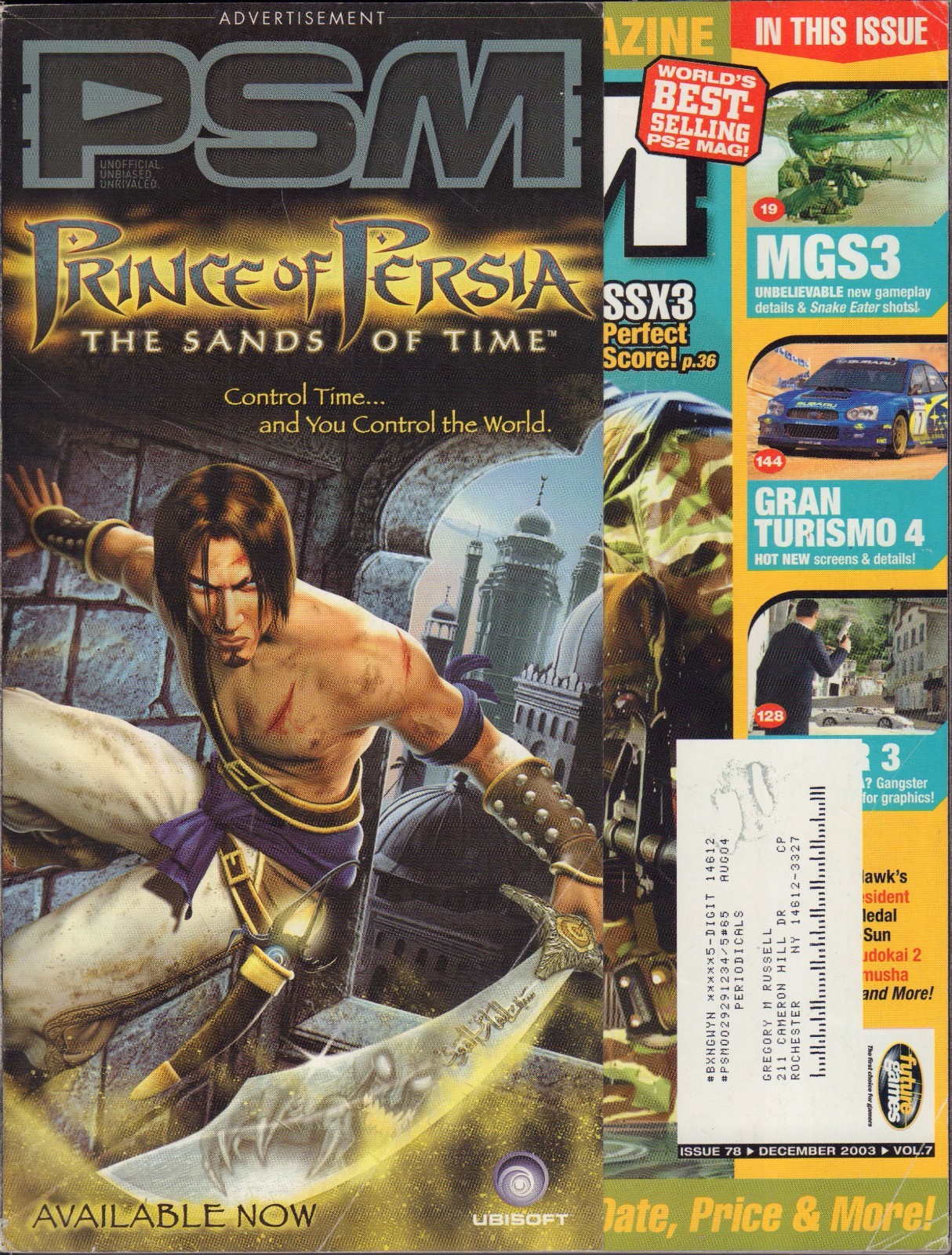 PSM December 2003 Socom 2, Metal Gear Solid 3 w/ML VG 070816DBE2 | eBay