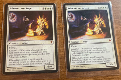2X NM Admonition Angel Worldwake magic the gathering mtg | eBay
