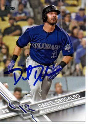 Daniel Descalso Colorado Rockies 2017 Topps Signed Card | eBay