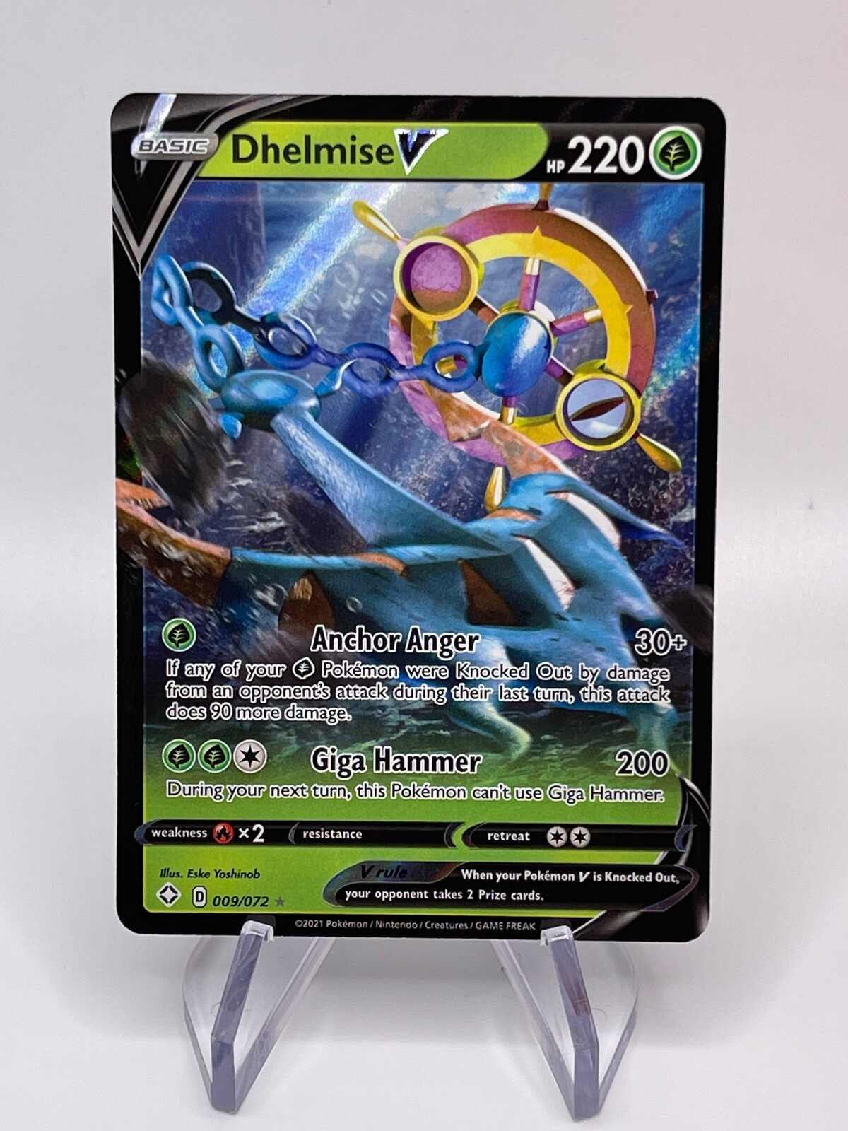 Pokémon TCG Dhelmise V Shining Fates 009/072 Holo Ultra Rare | eBay