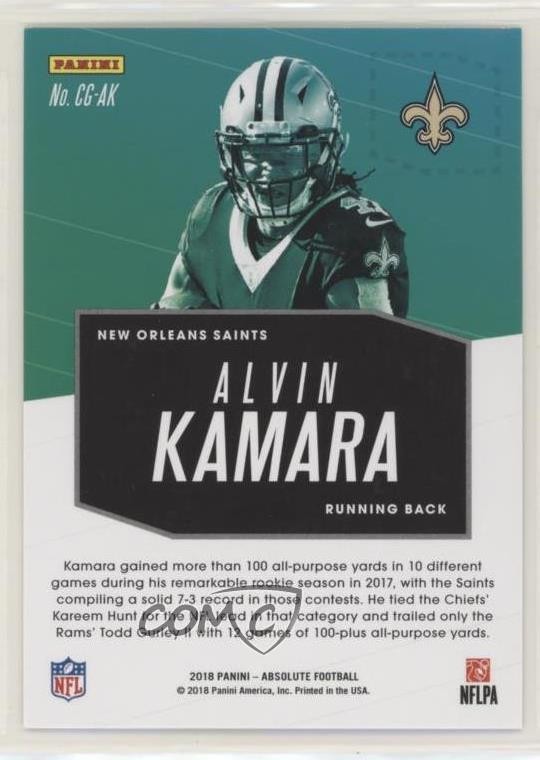 2018 Panini Absolute Covering Ground Spectrum Gold Alvin Kamara #CG-AK ...