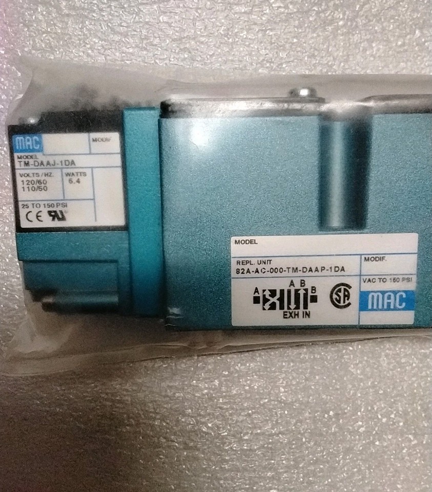 NEW IN BOX MAC 82A-AC-000-TM-DAAP-1DA Solenoid Valve 120VAC 150PSI ...