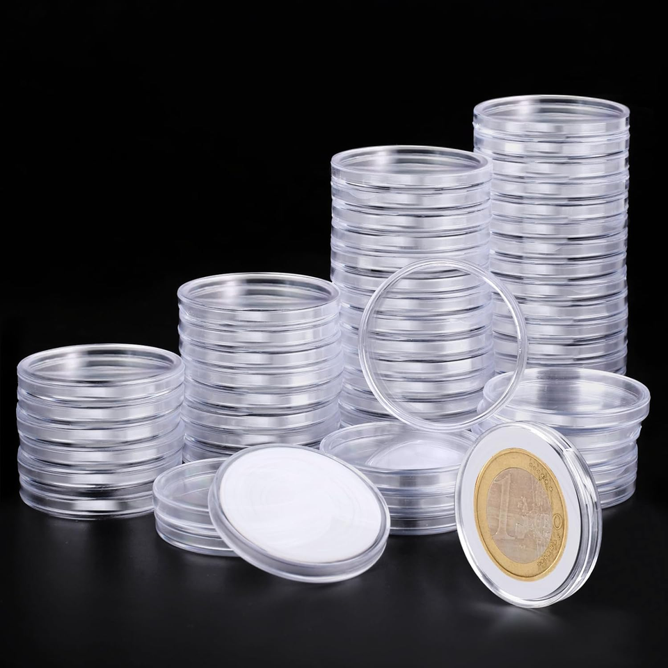 Utron 60P Clear Plastic Coin Capsules, Dollar Coin Holder, 40Mm Silver ...