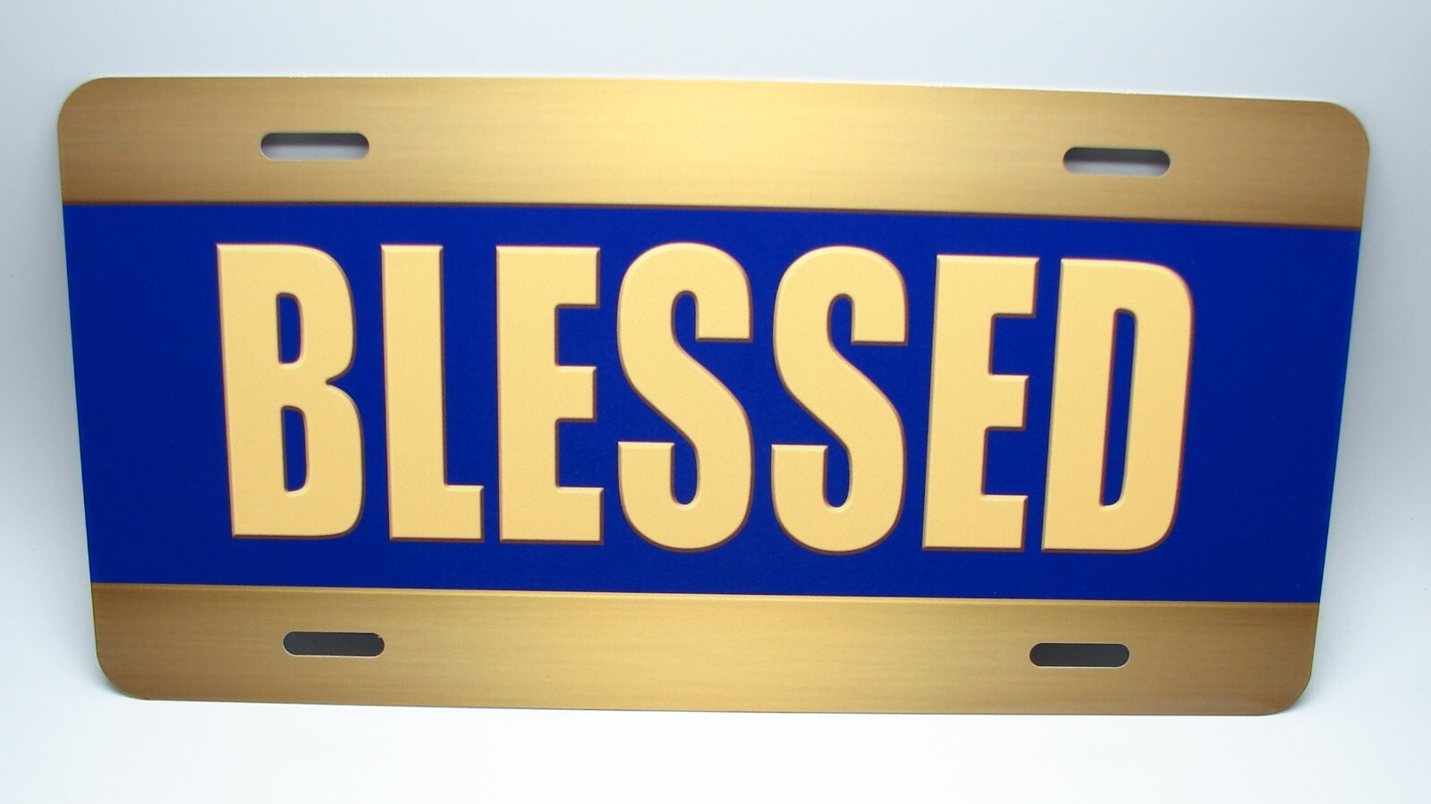 BLESSED METAL CAR LICENSE PLATE. JESUS CHRISTIAN RELIGIOUS CAR LICENSE ...