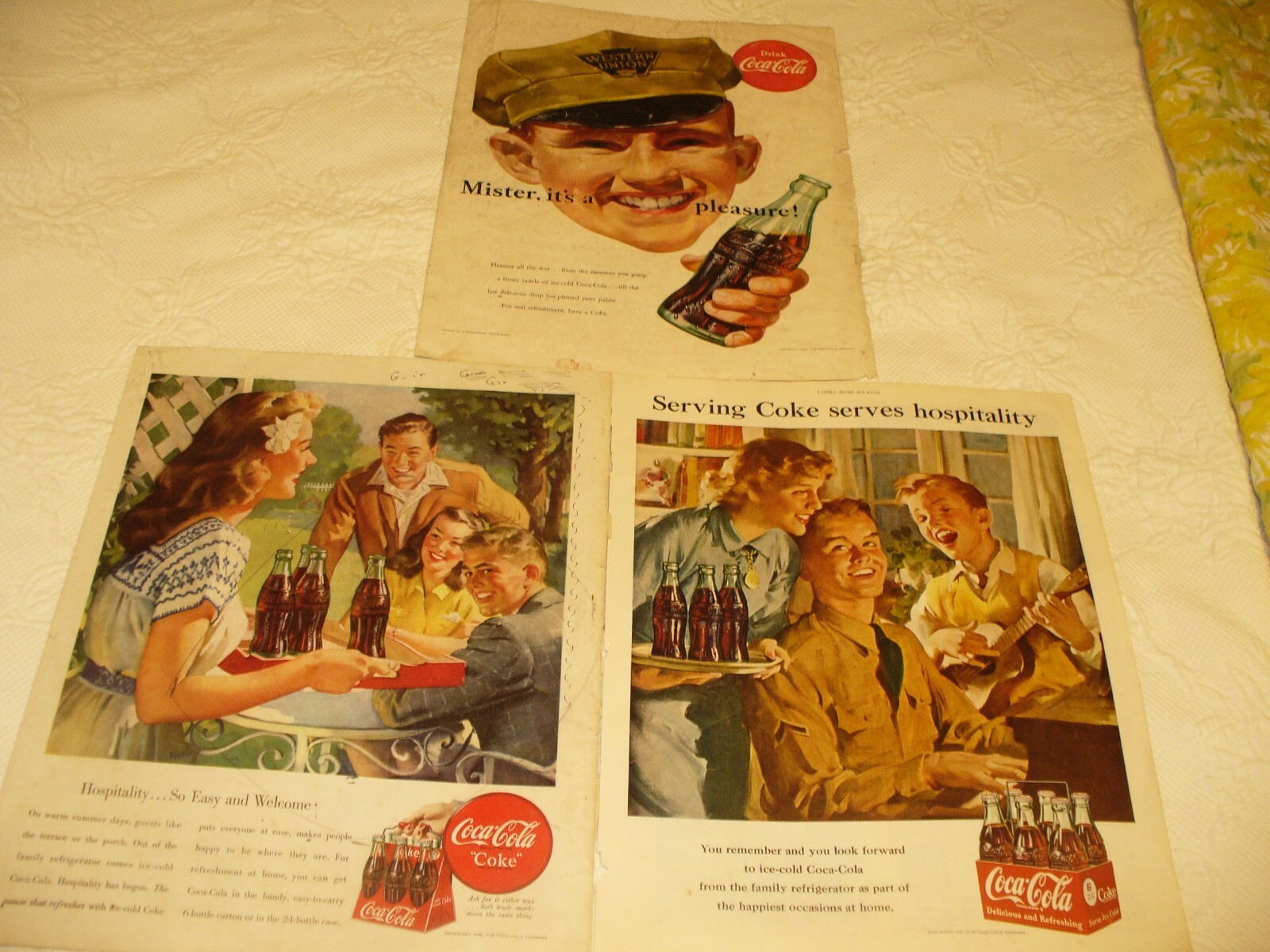 1950's VTG Coke Coca Cola Soda Magazine Ad Lot of 3 | eBay