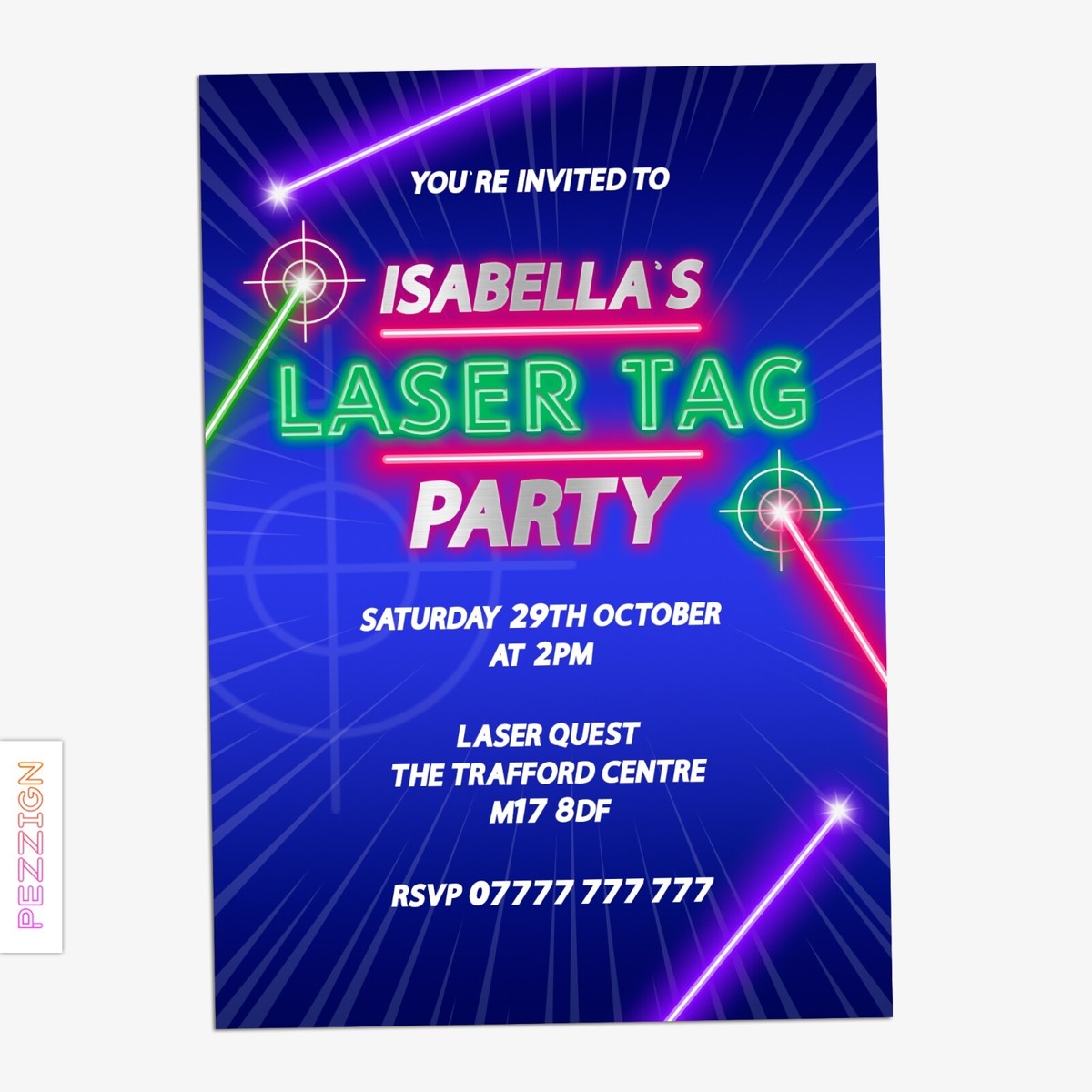 Laser Tag Party Invitation Templates Playing Laser Game Invitation