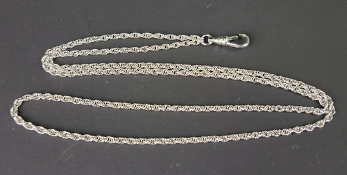 Vintage LeStage 1/20 12k White Gold Filled Pocket Watch Chain Not Scrap ...