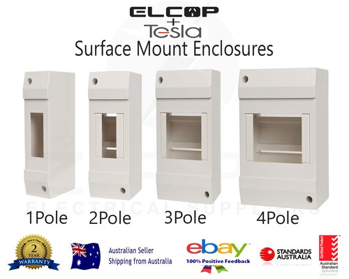 1 to 4 Pole MCB/RCBO/RCD Surface Mount Enclosures (IP30, Aussie ...